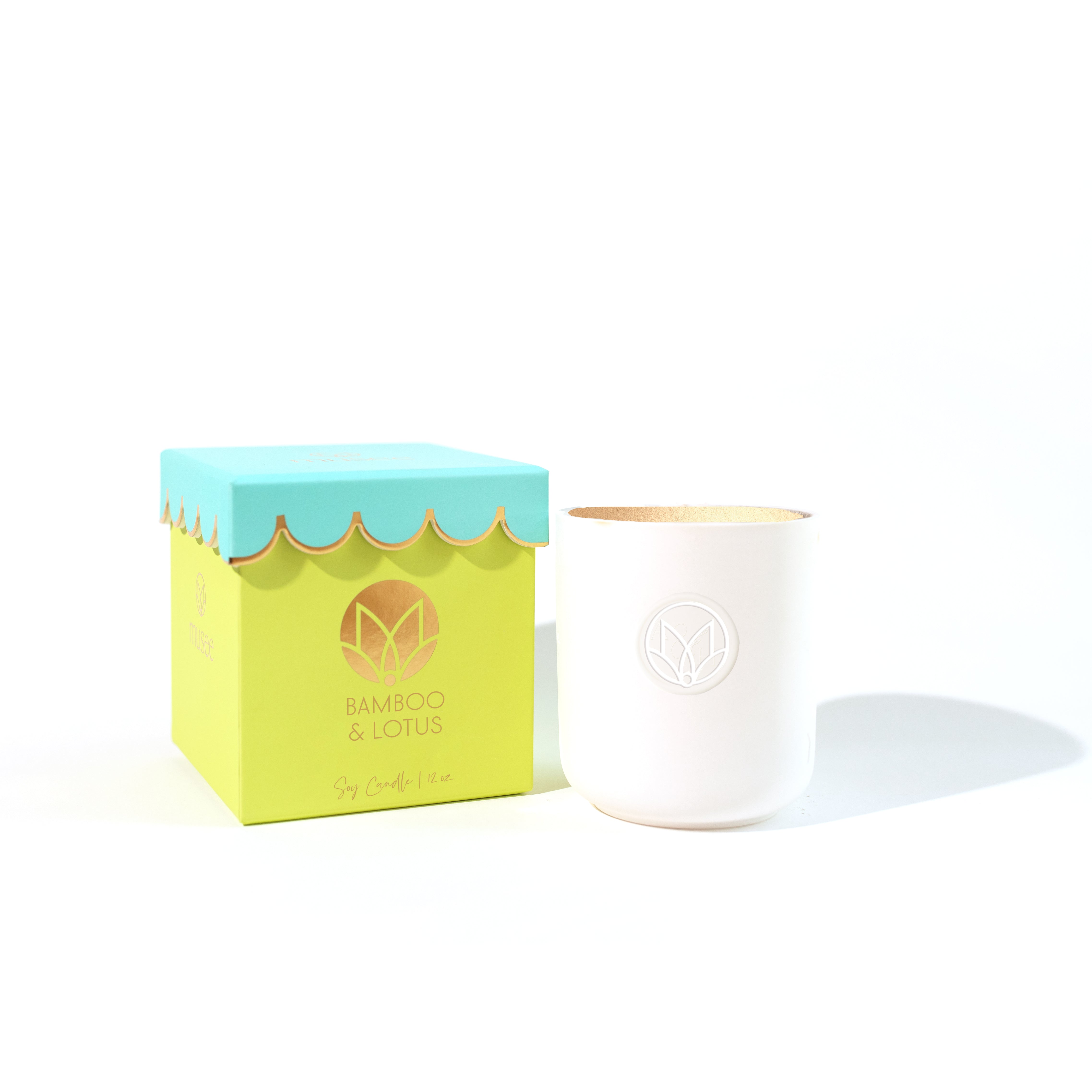 Scalloped Bamboo & Lotus Soy Candle – Musee Wholesale